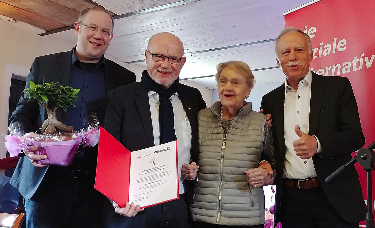 Landesschatzmeister Manfred Klein erhält den Friebe-Preis- Europa-Union NRW